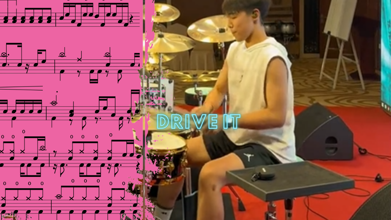 Drive it by bai ming ran Drum Cover - 鼓譜 Drumtab ドラム楽譜
