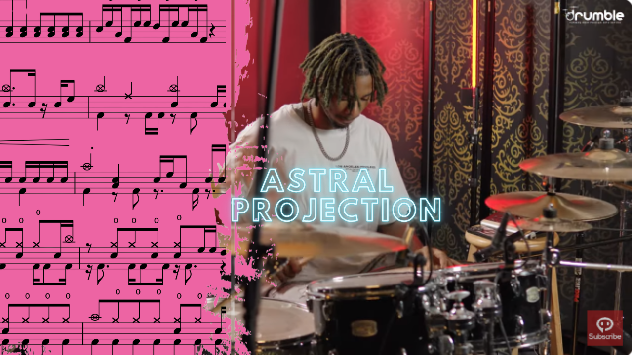 Astral Projection by Jashawn drum cover - 鼓譜 Drumtab ドラム楽譜