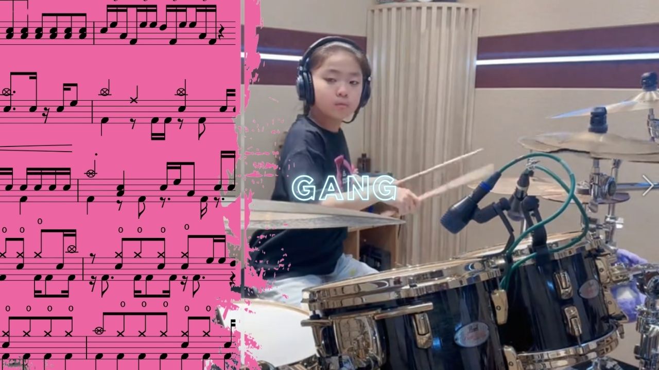 《GANG》By Zhang Yi Ning Drum Cover - 鼓譜 Drumtab ドラム楽譜